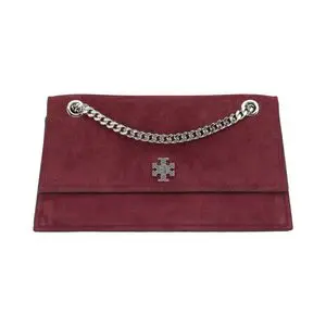 Tory Burch Kira Turnlock Suede Shoulder Bag 'merlot