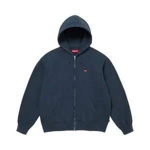 Supreme Small Box Zip Up Hooded Sweatshirt 'navy - Blue