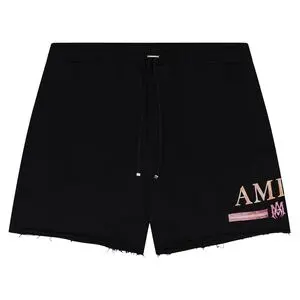 Amiri Ma Watercolor Bar Sweatshort - Black