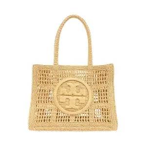 Tory Burch Ella Hand-crocheted Small Tote 'natural