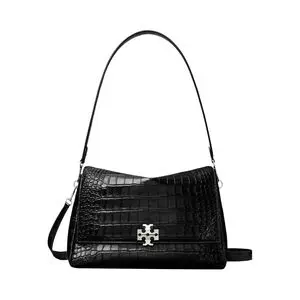 Tory Burch Charlie Embossed Croc Shoulder Bag