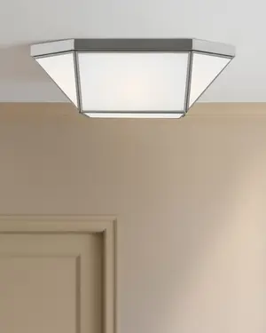 Quince Geometric Steel Flush Mount