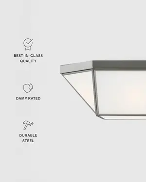 Quince Geometric Steel Flush Mount