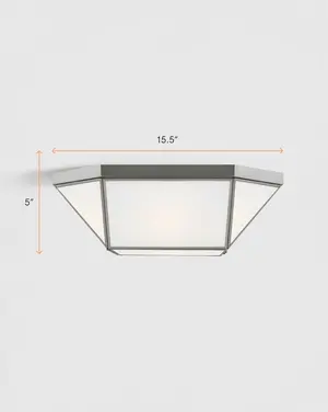 Quince Geometric Steel Flush Mount