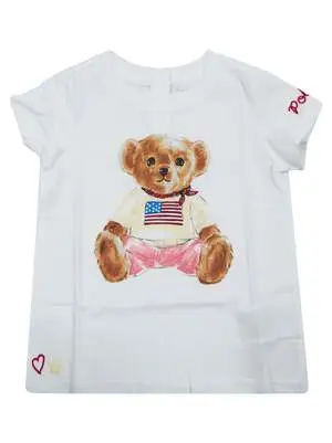 Polo Ralph Lauren Mini Bear Graphic Short Sleeve T-shirt - Bianco