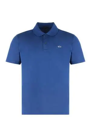 Paul & Shark Cotton Piqué Polo Shirt With Classic Fit - Blue