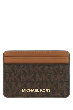 Michael Kors Canvas Card Holder Wallet Mini - Printed