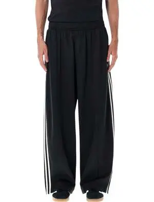 ADIDAS ORIGINALS Wide Leg Track Pants With Side Stripes - Nero