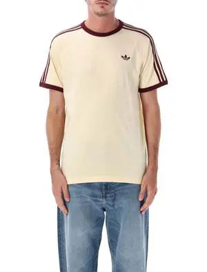 ADIDAS ORIGINALS 3-stripes Embroidered Trefoil Crewneck T-shirt - Warm Vanilla