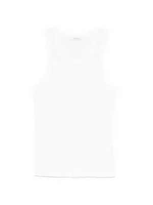 ENTIRE STUDIOS Round Neck Sleeveless T-shirt - Bianco