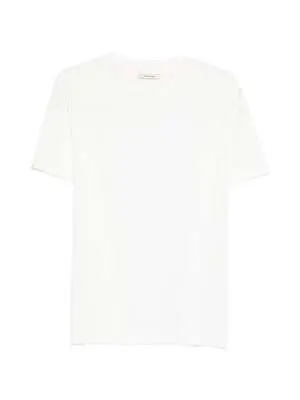 ENTIRE STUDIOS Garment-dyed Crewneck T-shirt In 100% Cotton - Bianco