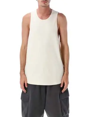 Fear Of God Essentials Fear Of God Essentials Ribbed Stretch Tank Top For Men, Slim Elongated Mini Fit Bianco