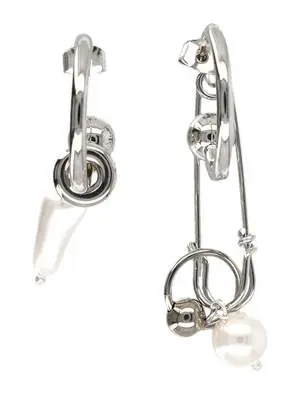 JUSTINE CLENQUET Statement Drop Earrings - Argento