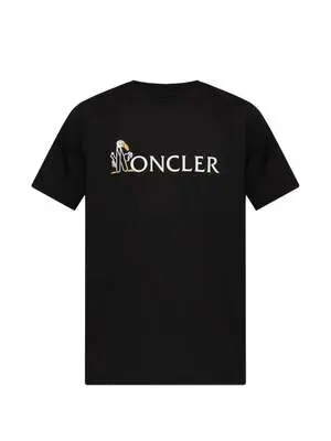 Moncler Crew Neck T-shirt With Printed Duck Logo
