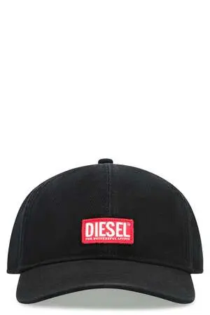 DIESEL® Corry-jacq-wash Logo Baseball Cap - Black