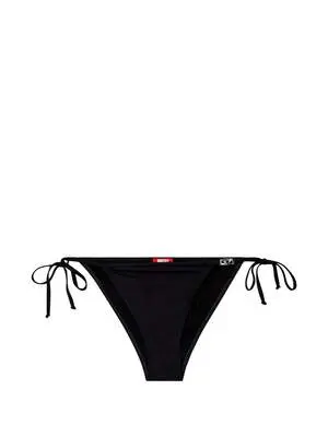 DIESEL® Bikini Bottoms With Adjustable Ties And Oval D Logo - Nero