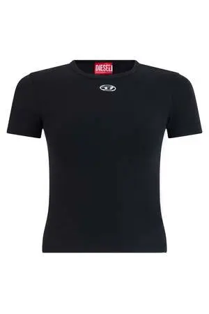 DIESEL® Oval D Logo Stretch Cotton T-shirt For