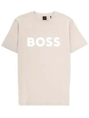 BOSS Cotton T-shirt Thinking 1 - Beige