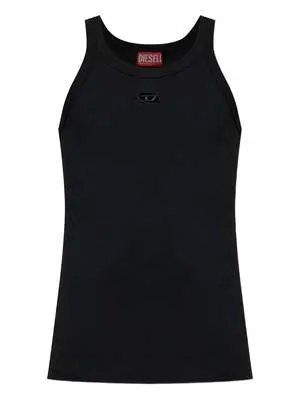 DIESEL® Slim Fit Oval-d Laser-cut T-shirt - Nero