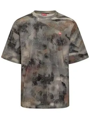 DIESEL® Stylish Abstract Graphic Tee - Grigio