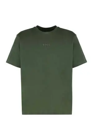 BOSS Crew Neck T-shirt For Short Sleeves - Green