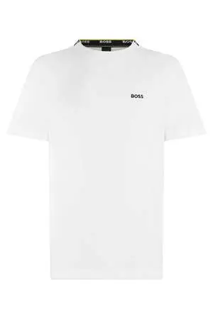 BOSS Relaxed-fit Cotton Crewneck T-shirt With Chest Logo - White