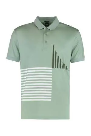 BOSS Technical Fabric Polo With Graphic Design