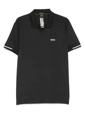 BOSS Technical Fabric Polo Shirt - Black