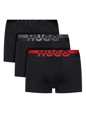 Hugo 3-pack Logo Boxer Shorts - Black