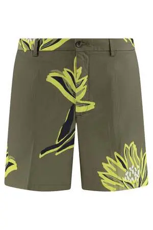 BOSS Cotton Bermuda Shorts - Green