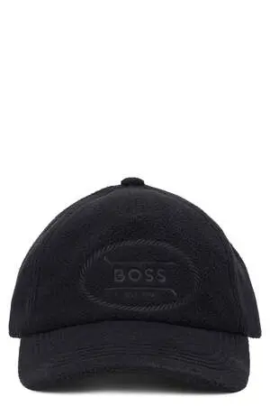 BOSS Curved Visor Sports Cap With Adjustable Back Closure - Black