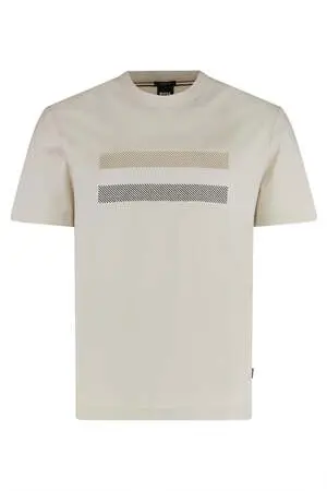 BOSS Classic Fit Crew Neck T-shirt - Ecru