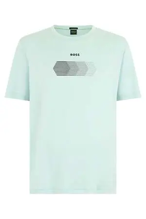 BOSS Graphic Print T-shirt Regular Fit, Short Sleeve - Green
