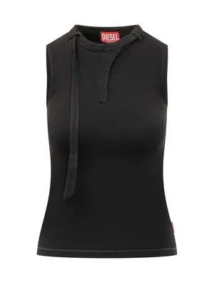 DIESEL® Sleeveless Top For Spring/summer - Nero