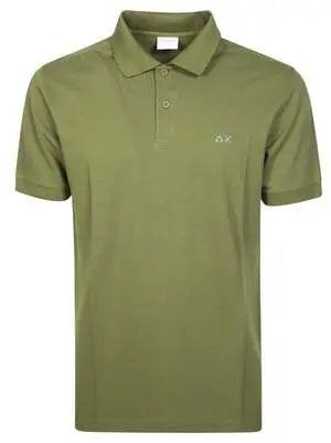 SUN 68 Bandana Neck Polo Shirt - Verde