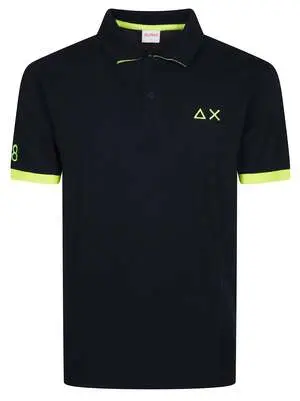 SUN 68 Fluo Polo Shirt - Blu