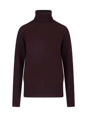 DRUMOHR Merino Wool Turtleneck Sweater - Red