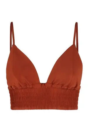 Federica Tosi Knit Crop Top With Thin Straps - Copper