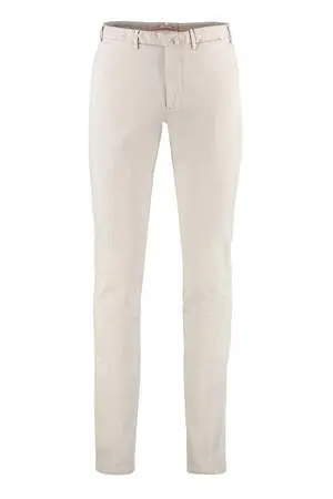 THE ALPHABET The Stretch Cotton Chino Trousers With Welt Pockets - Sand