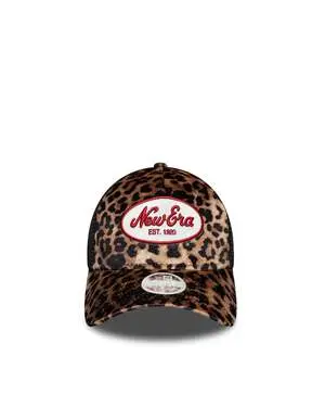 New Era Leopard Print Visor Trucker Hat - Light Beige