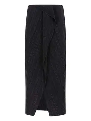 Calvin Klein Lightweight Polyester Skirt With Clean, Modern Lines - Black