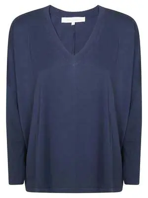 ABSOLUT CASHMERE. Mini Scollo V T-shirt - Blu
