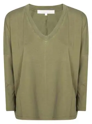 ABSOLUT CASHMERE. Absolut Cashmere V-neck Cotton Mini Top