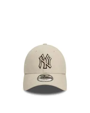 New Era Crown Visor Hat Cotton Design - Light Beige
