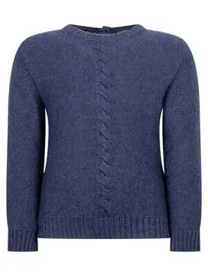 L'ORSOBRUNO Pullover With Braided Detail - Blu