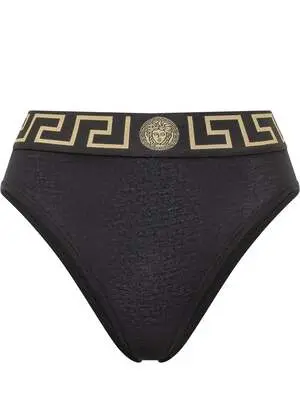Versace High-waisted Stretch Mini Slip - Black