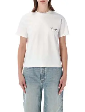 Fear Of God Essentials Signature Logo Classic T-shirt With Puff-print Mini Graphic - Bianco