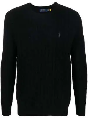 Polo Ralph Lauren Crew Neck Wool Cashmere Sweater - Nero