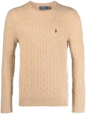 Polo Ralph Lauren Cable-knit Wool And Cashmere Sweater - Beige