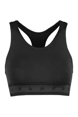 GOLDEN GOOSE Sporty Tank Top With Elasticated Lower Edge - Black